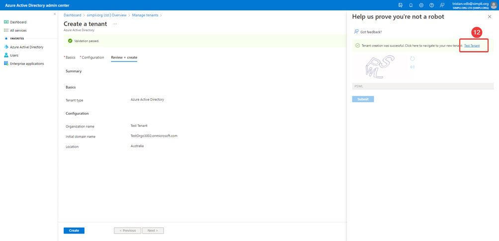 Setting up an Azure Tenant | Rapid Platform Docs