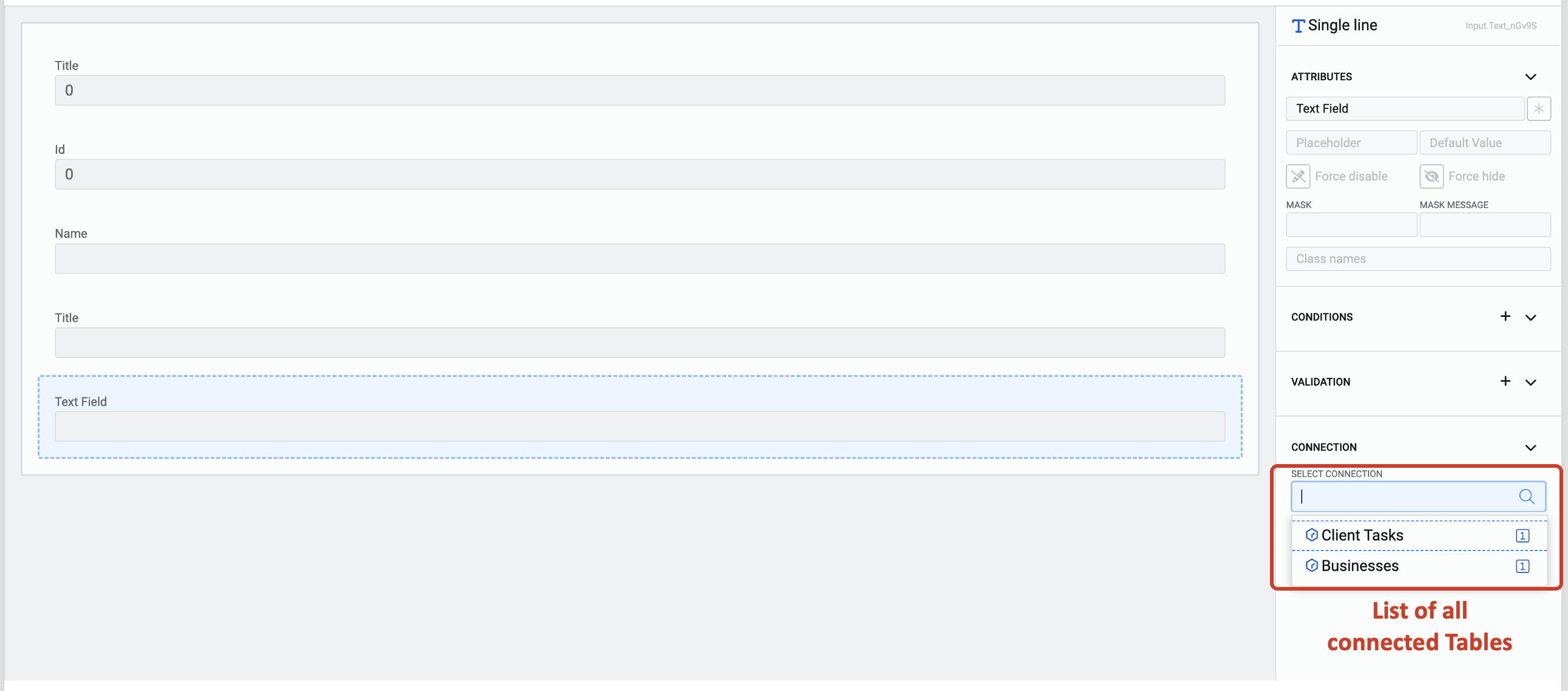 Connect to Data Tables | Rapid Platform Docs