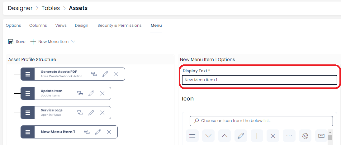 How to create a new menu item | Rapid Platform Docs