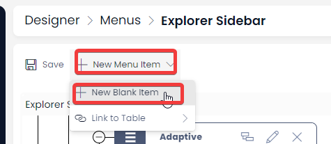 How to create a new menu item | Rapid Platform Docs