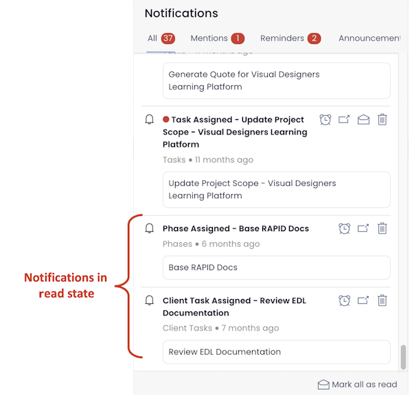 Notifications | Rapid Platform Docs